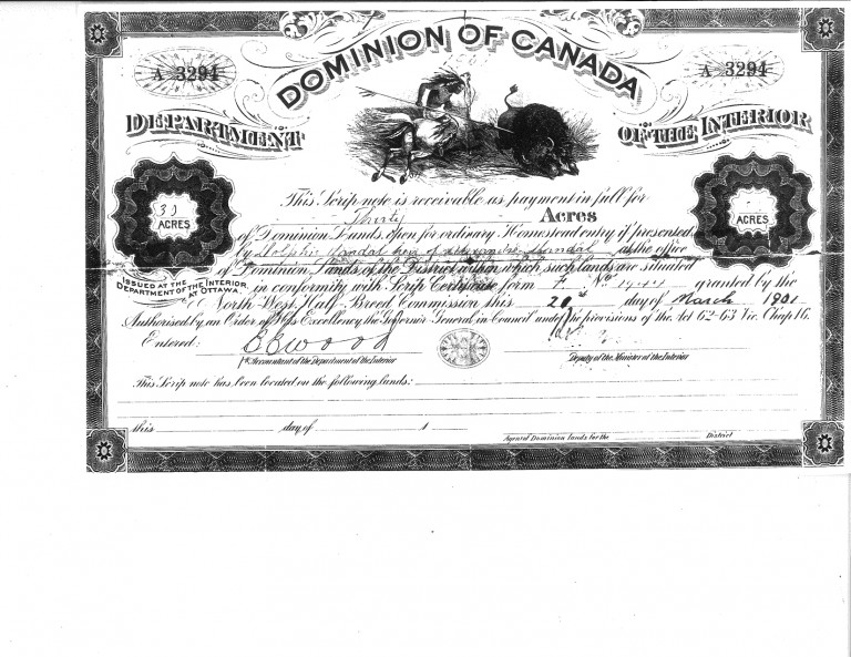 Metis Scrip copy | Edmonton City as Museum Project ECAMP
